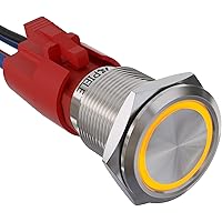 Amazon.com: APIELE 10 Amp 16mm Latching Push Button Switch 12V Angel Eye LED Waterproof ...