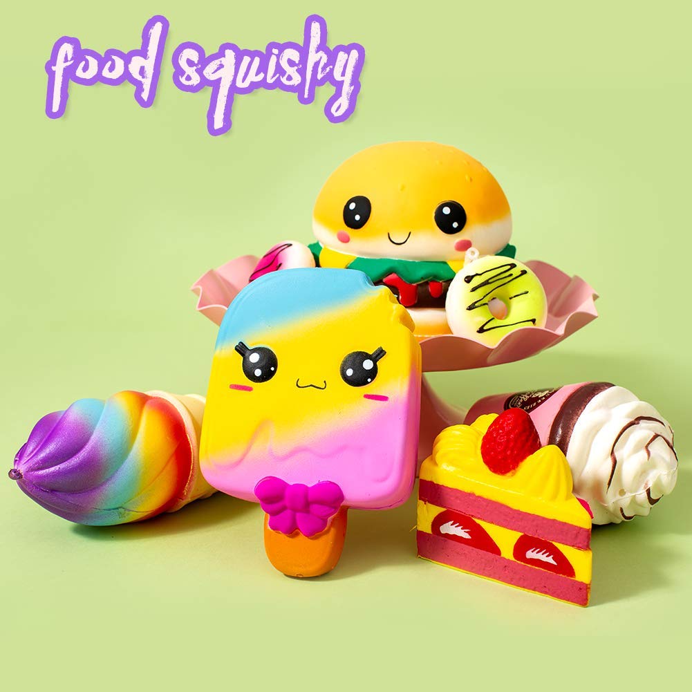 Mua SYYISA Jumbo Squishies Slow Rising [7-Pack]: Ice Cream, Hamburger ...