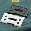 VRMETA Professional Hair Clipper Replacement Ceramic Blades, 2 Holes ...