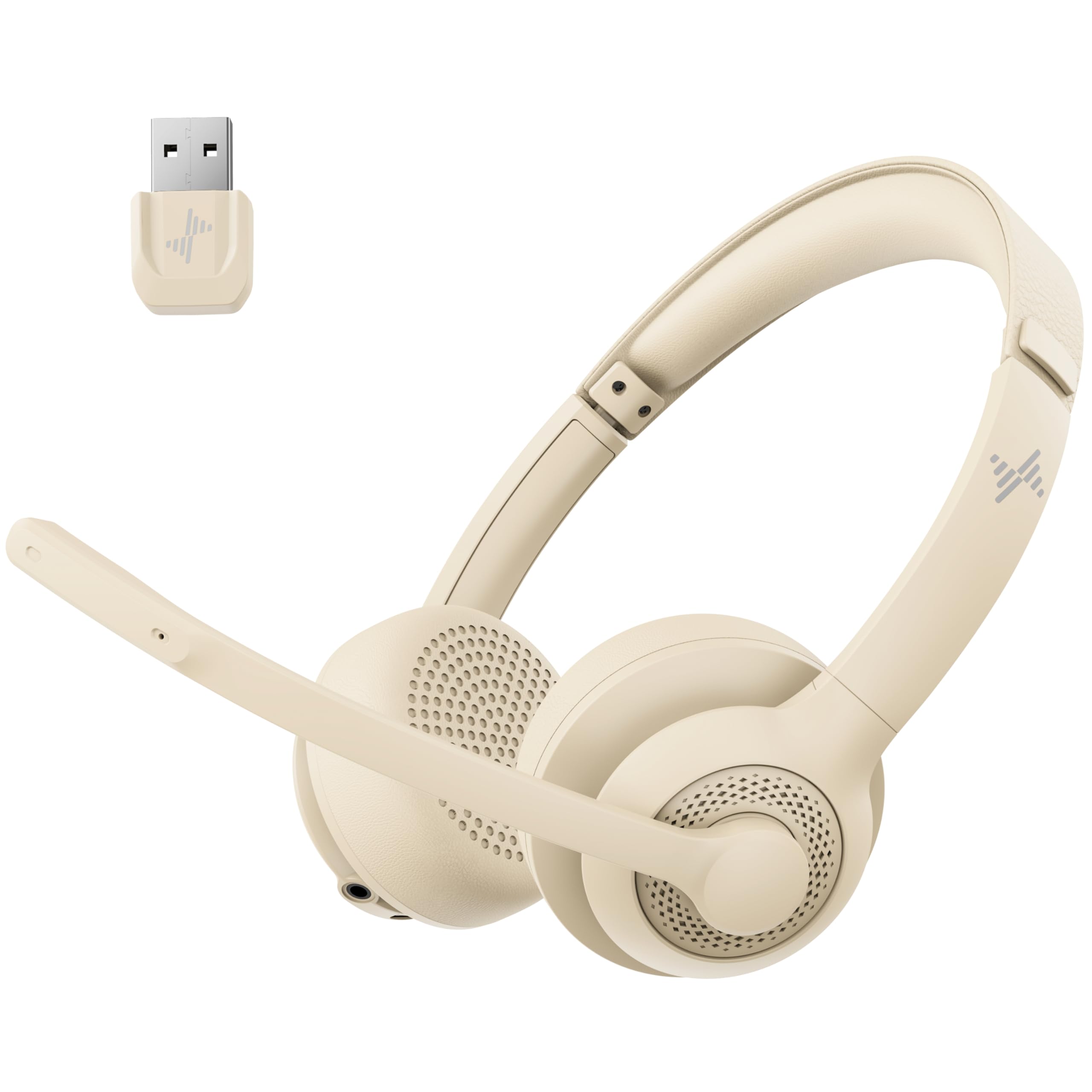 JIAMQISHI Wireless Headset with AI Noise Cancelling Microphone ...