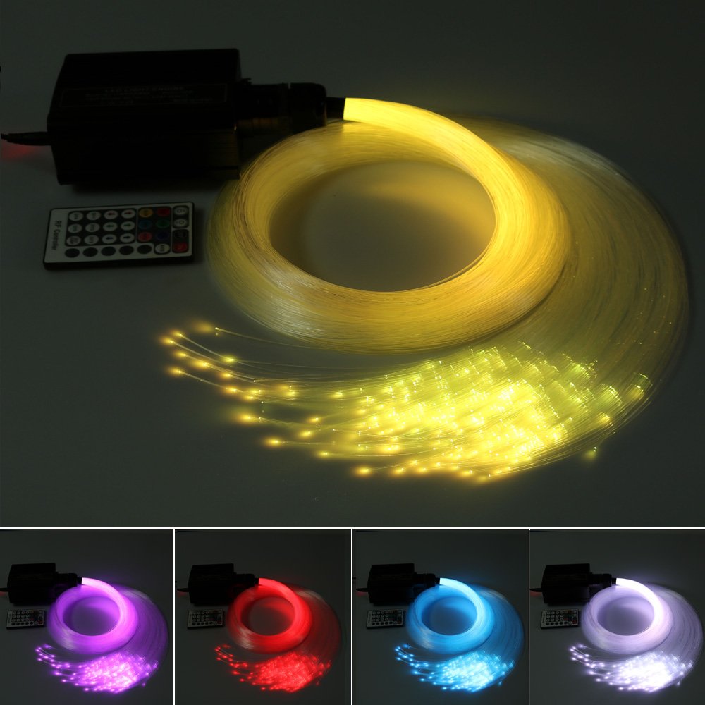 Buy 16W Fiber Optic Star Ceiling Light Kit, LED RGBW Engine Driver with ...