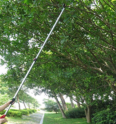 Mesoga 4.4-7.2 Foot Tree Pruner 2 Sections Extendable 4 Nodes Adjustable, Cut and Hold Pruning ...