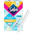Saba Tampones Regulares Con Aplicador Largo, Flujo Moderado, 10 Piezas ...