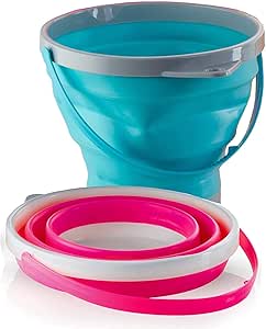 Amazon.com: Extra Large Foldable Pail Bucket Collapsible Buckets Multi ...