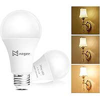 DEWENWILS 3-Way LED Light Bulbs, 40/60/100W Equivalent, A19 LED Bulbs, 5000K Daylight White Glow ...