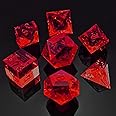 Amazon.com: Bescon Crystal Clear (Unpainted) Sharp Edge DND Dice Set of ...