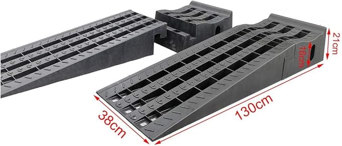 KATSU 2PCS Heavy Duty Plastic Garage Workshop Car Service Ramps (Extra ...