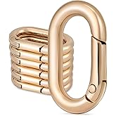 Amazon.com: 10Pcs Metal Spring Oval Rings Round Carabiner Key Ring Clip ...