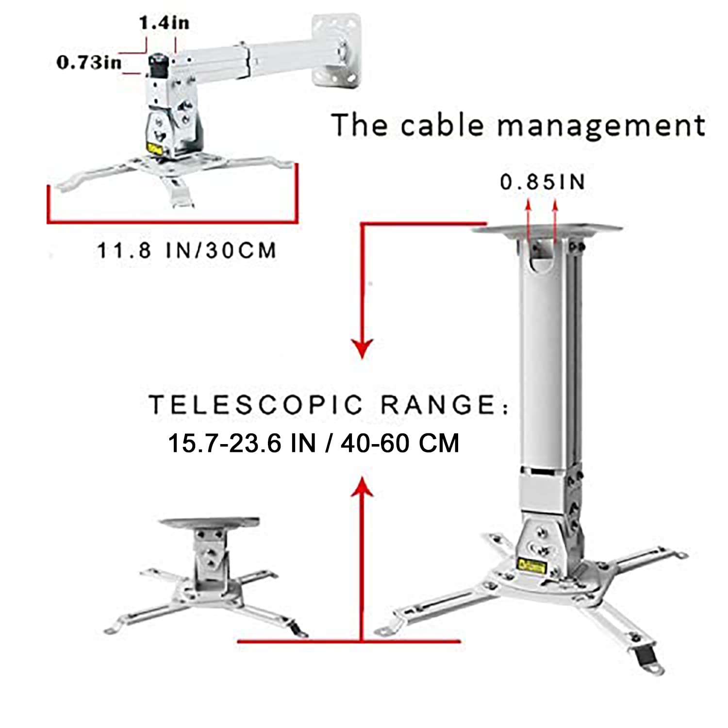 Mua Adjustable Projector Ceiling Mount Heavy Duty Projector Mount Max ...