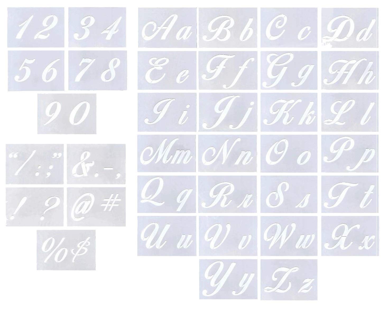 Buy Letter Stencils for Painting on Wood - Alphabet Templates with ...