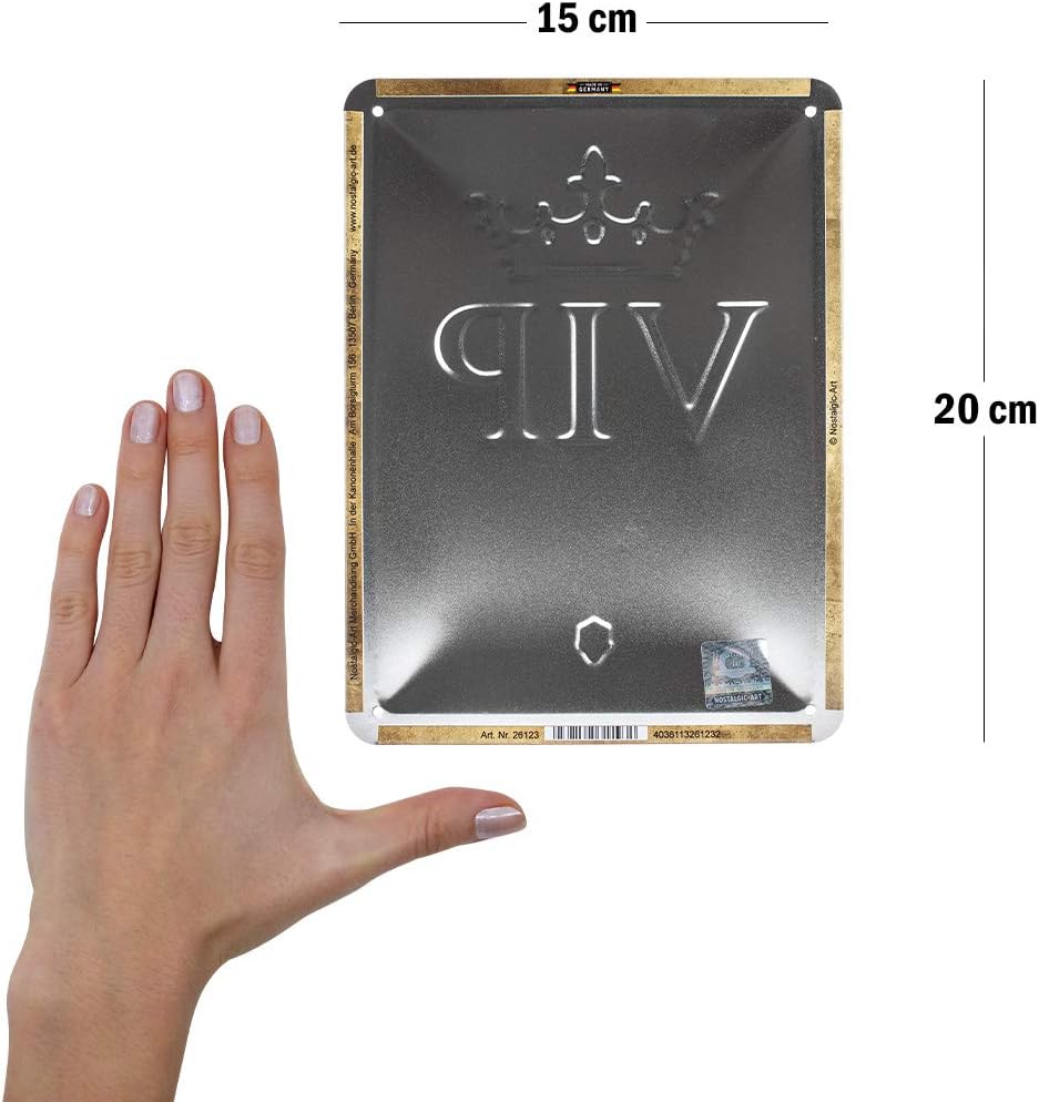 Nostalgic-Art Retro Tin Sign – Achtung – VIP Lounge – gift idea for ...