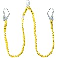 VEVOR 38mm Safety Lanyard, 6ft(1.83m) Fall Protection Lanyard with 2 ...