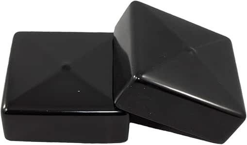 Amazon.com: Prescott Plastics 3 Inch Square Black Vinyl End Cap ...