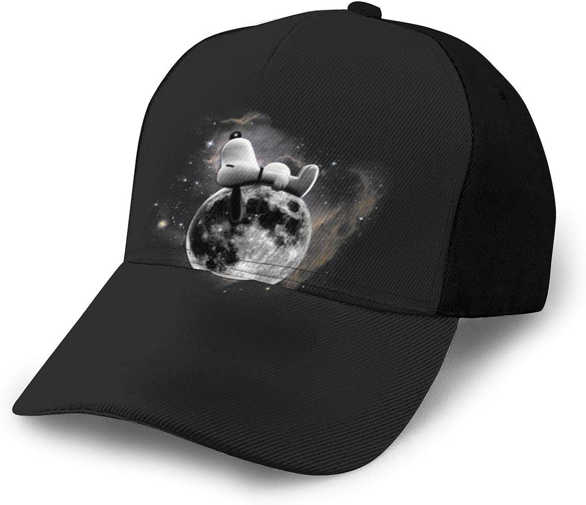 Snoopy Space Cap Baseball Hat Classic Verstellbar Schwarz : Amazon.de ...