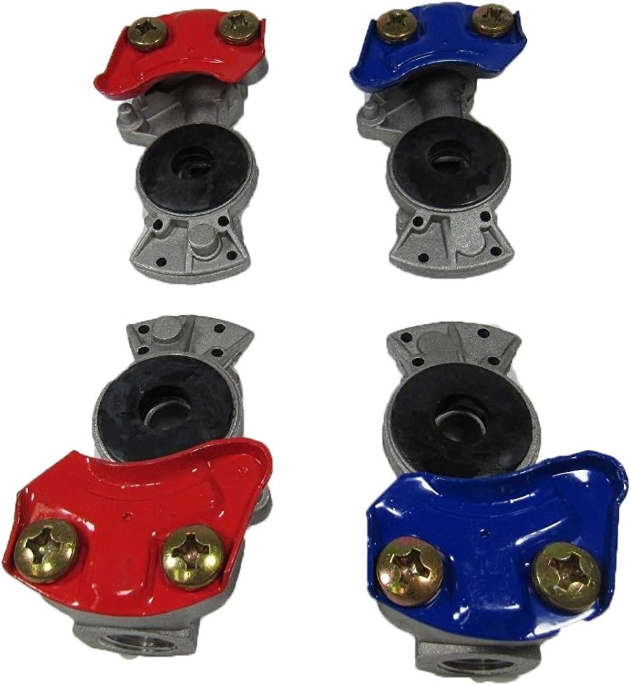 Glad Hands Aluminum 2 Red Emergency 2 Blue Service Handshake Truck Semi ...