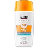 Eucerin Sun Face Hydro-Fluid FPS 50 + Tono Medio 50ml Protector Solar Facial con Color, textura ...