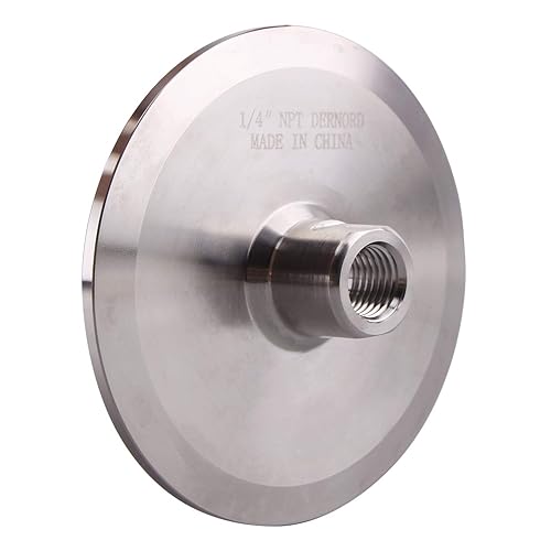 DERNORD Sanitary Tri Clamp to NPT Female Tri Clover (1/4" NPT Female (3 ...