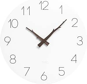 Amazon.com: mooas Flatwood Twig Wall Clock, 12" Wood Wall Clock Non ...