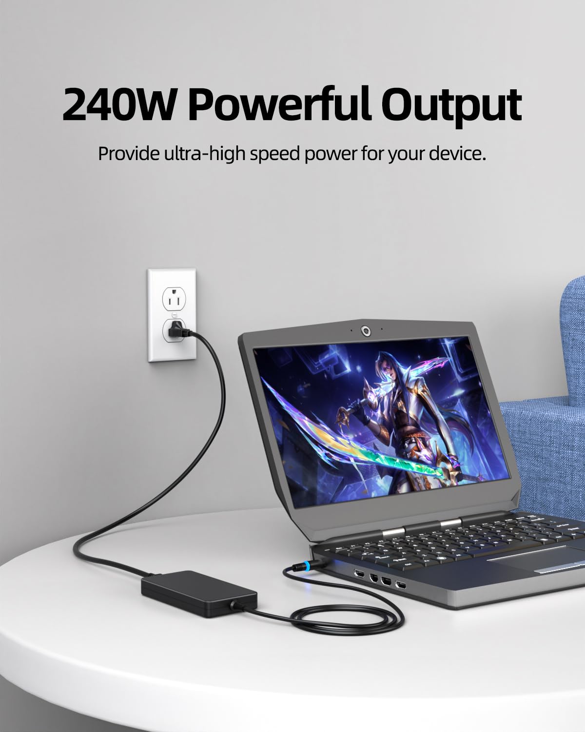 (UL Certified Safety) 240W Charger Fit For Dell Alienware Laptop M17 ...