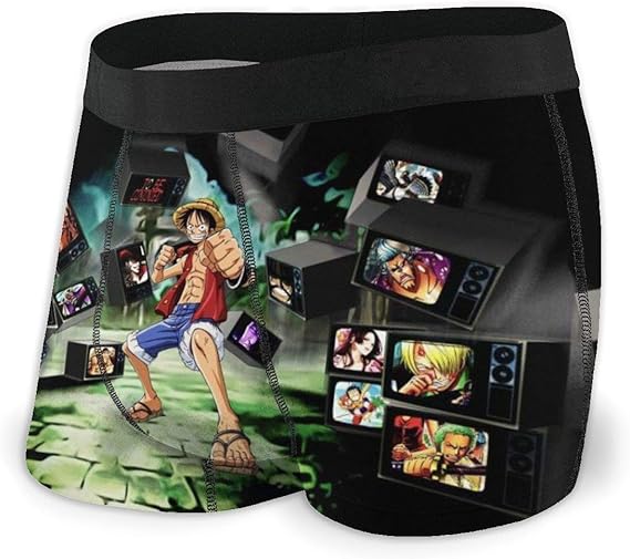 Anime Boy One Piece Monkey D Luffy Men's Boxer Briefs Microfiber Men's ...