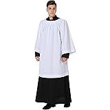 Amazon.com: IvyRobes Premium White Square Neck Clergy Surplice Box ...