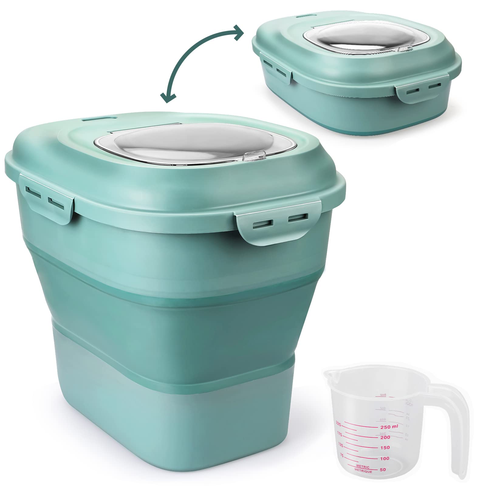 Viretec Cereal Rice Storage Containers, 20 to 50Lbs Collapsible Dry ...