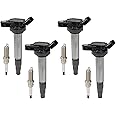 Amazon.com: USTAR UF596 Ignition Coil Pack and 93501 Spark Plug Compatible with 2009-2017 Toyota ...