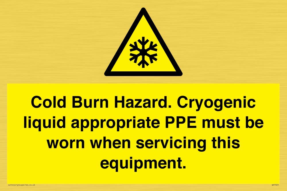 Cold Burn Hazard. Cryogenic liquid appropriate PPE must be worn when ...