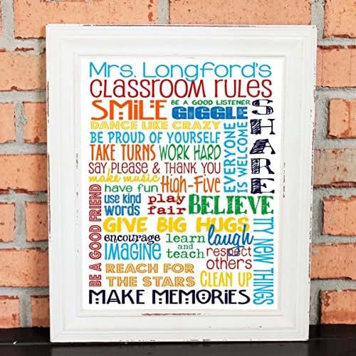 amazon-personalized-classroom-rules-for-elementary-school-or