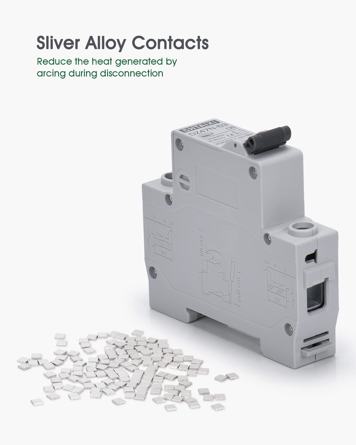 Mua AC Miniature Circuit Breaker, 10 Amp 120V/240V 1 Pole DIN Rail Mount Circuit Breaker ...