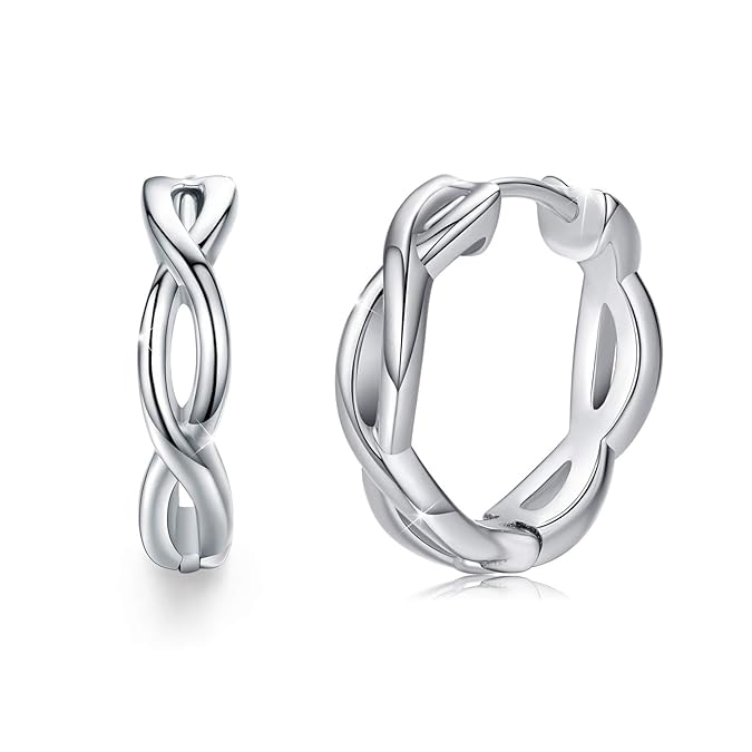 Buy Infinity earrings, 925 Sterling Silver Infinity Hoop Earrings ...