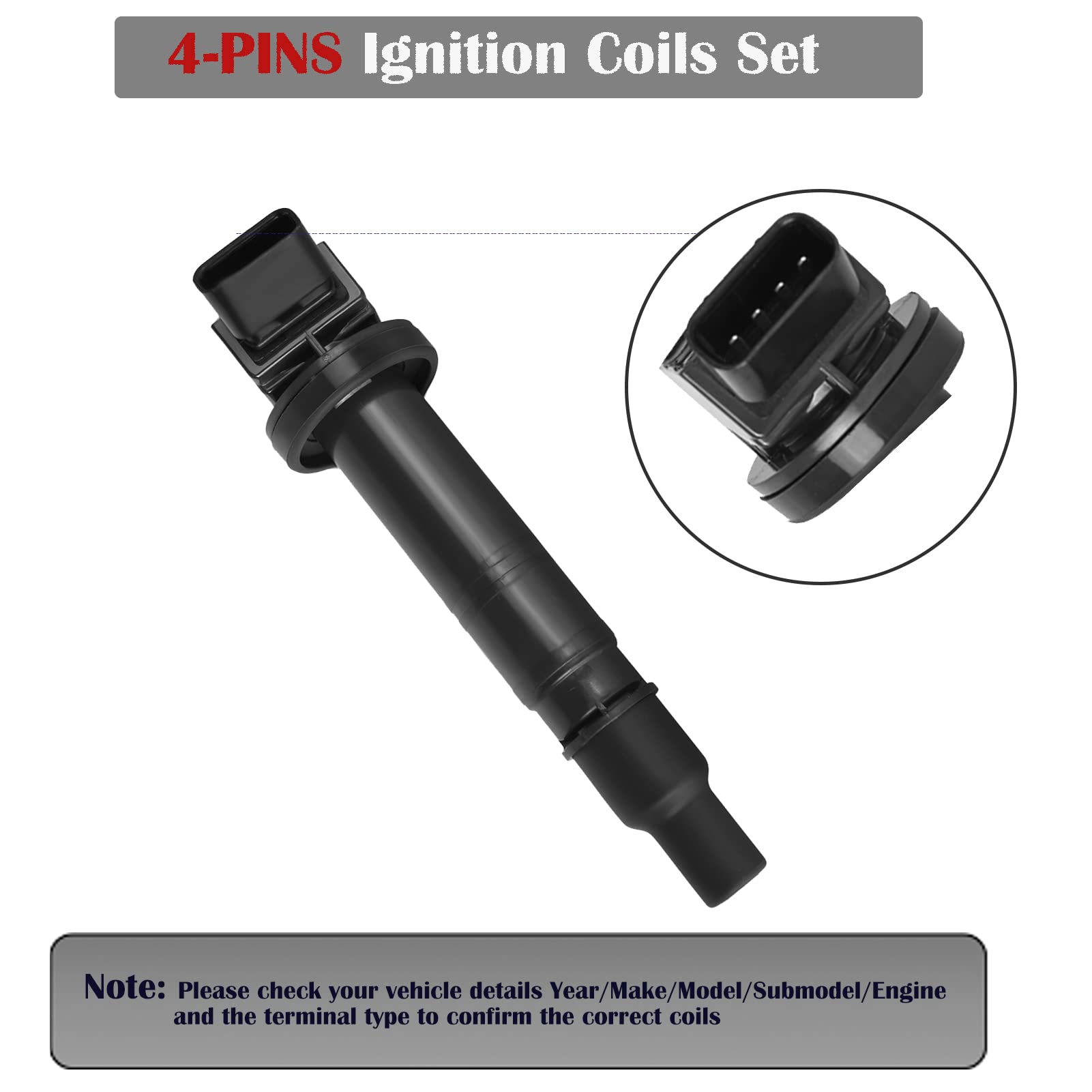 Mua Set of 4 Ignition Coil Pack Iridium Spark Plugs for Toyota Camry ...