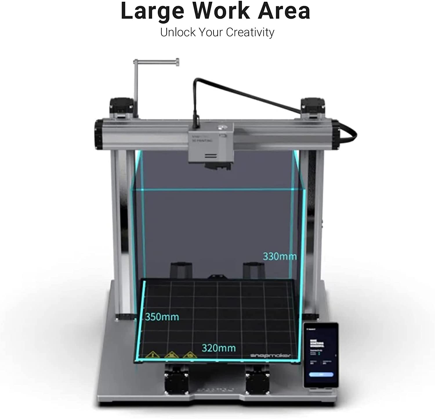 Mua Snapmaker F350 2.0 Modular 3D Printer with One Black PLA Filament, DIY FDM 3D Printer with ...