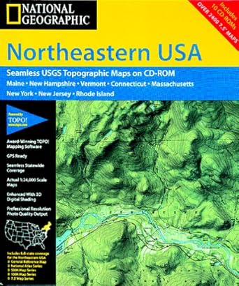 Amazon.com: National Geographic TOPO! Northeastern USA Map CD-ROM (Windows)