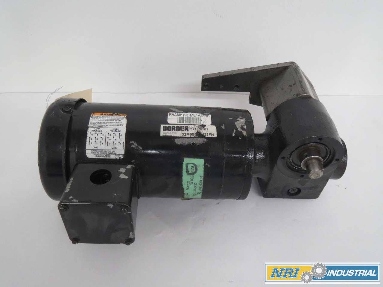 DORNER 32M005HL423FN 1/4HP 460V-AC 1725RPM GEAR 5:1 345RPM MOTOR ...