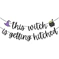 Amazon.com: This Witch is Getting Hitched Banner for Halloween ...