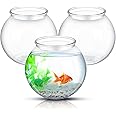 Amazon.com : Mifoci 3 Pcs Plastic Fish Bowls Transparent Small Plastic ...