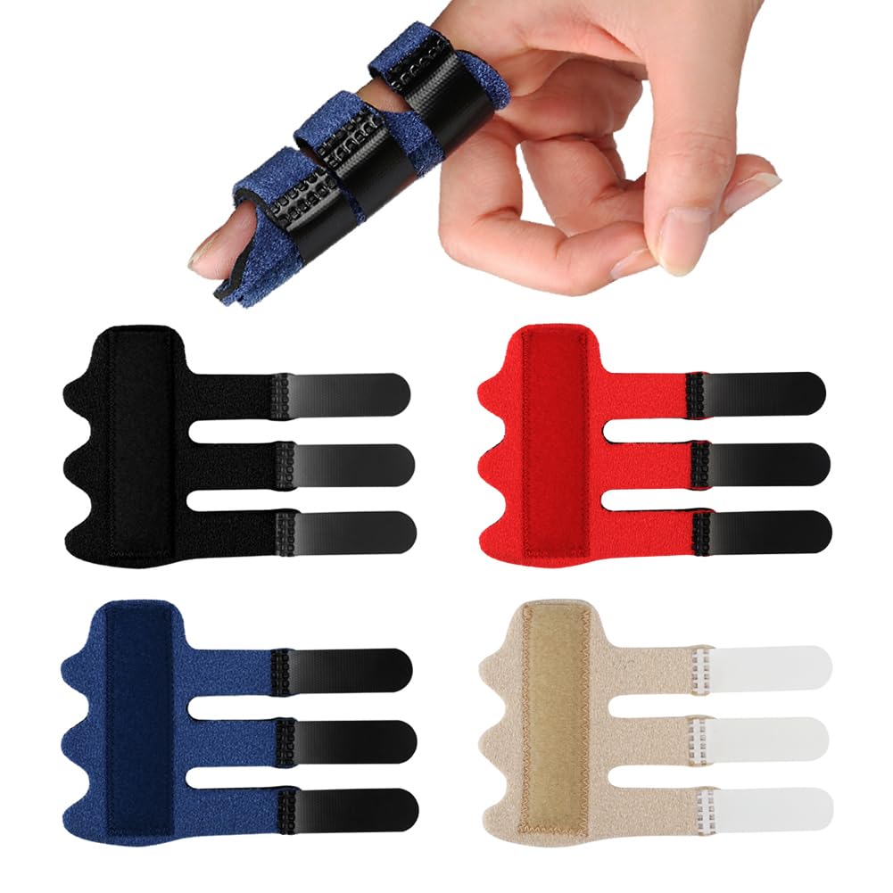 Upgraded Finger Splints (4Pcs), Trigger Finger Splint Finger Brace with ...