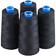Amazon.com: Black Sewing Thread 100% Polyester 3000 meters/3280 Yards ...