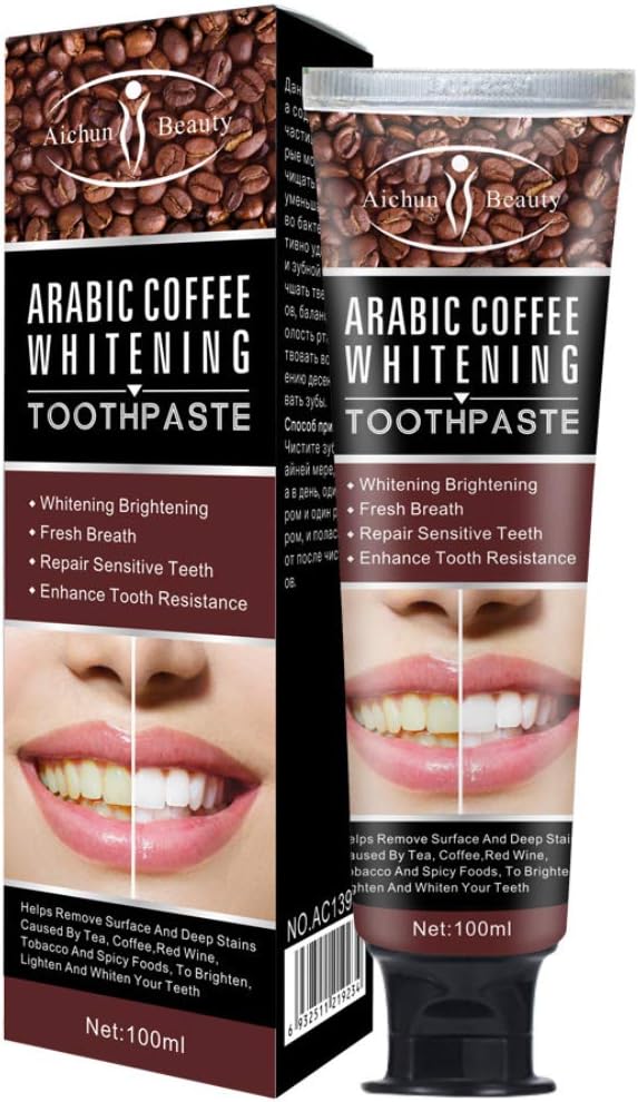 AICHUN BEAUTY Arabic Coffee Whitening Toothpaste Fresh Breath Repair ...