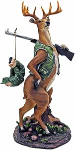 Amazon.com: Comical "The Deer Hunter" Hunting Statue Figure : Home ...