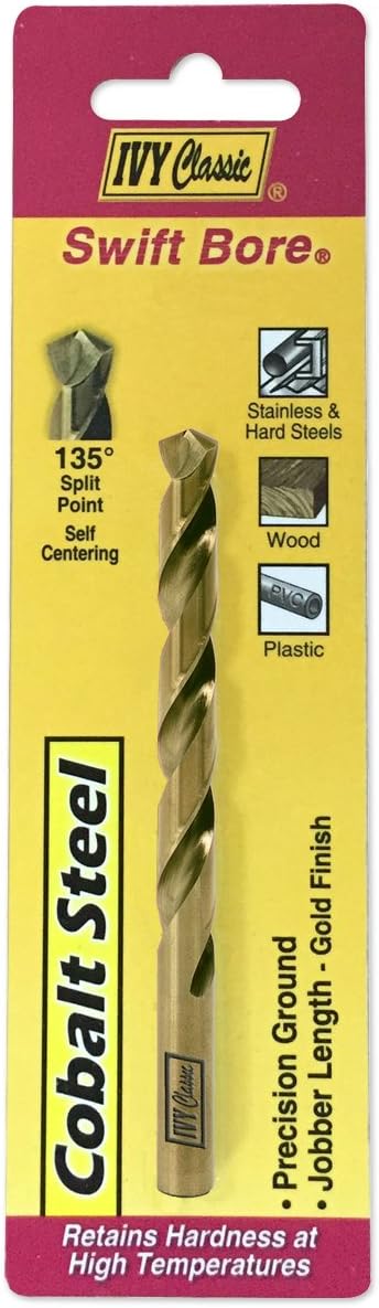 IVY Classic 04123 23/64-Inch Cobalt Steel Drill Bit, 135-Degree Split ...