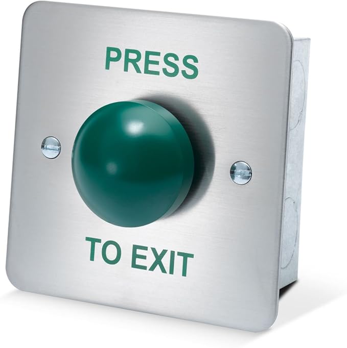 Amalocks DRB004F PTE PRESS TO EXIT Green Dome Exit Button Push Door amalocks-drb004f-pte-press-to-exit-green-dome-exit-button-push-door