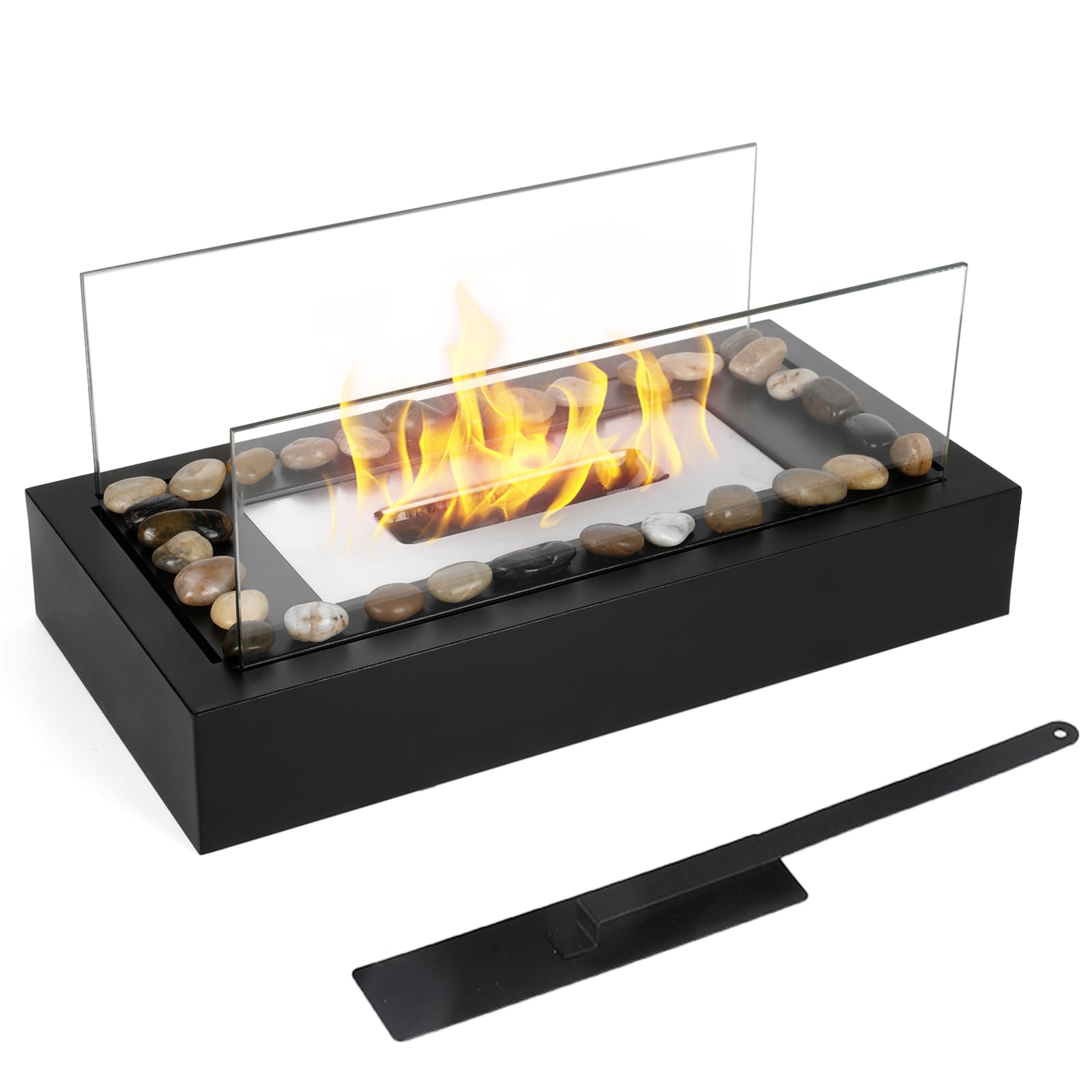 Tabletop Fire Pit AVOFOREST Novelty Stainless Steel Tabletop Fireplace ...