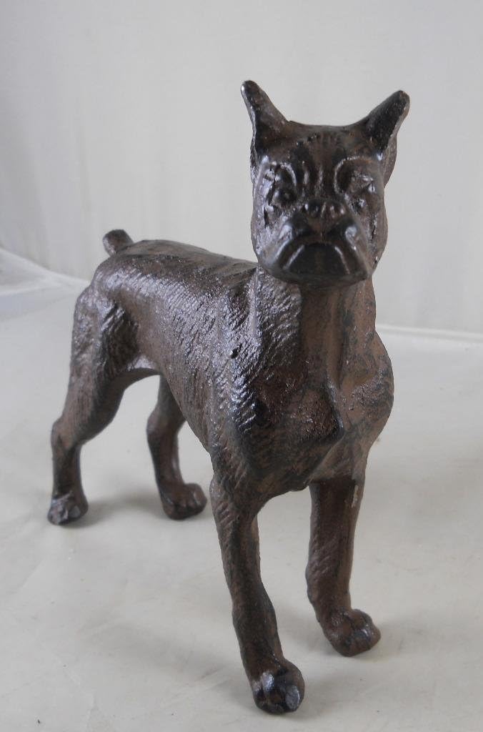 Amazon.com : Cast Iron Standing Boxer Dog Statue : Garden & Outdoor