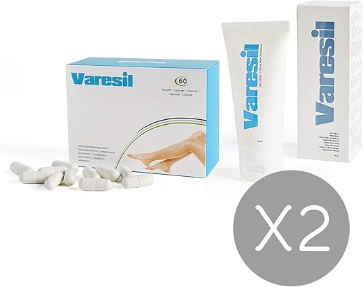 Varicose Veins - 2 Varesil Pills + 2 Varesil Cream: Pills and Cream to ...