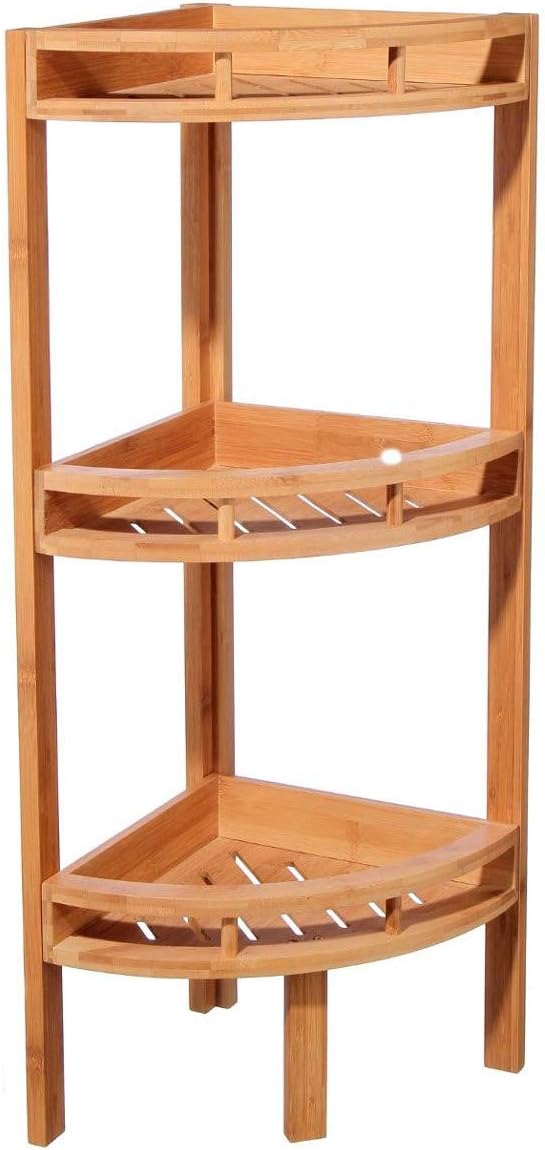 Bamboo Corner Shelf Unit – BigaMart