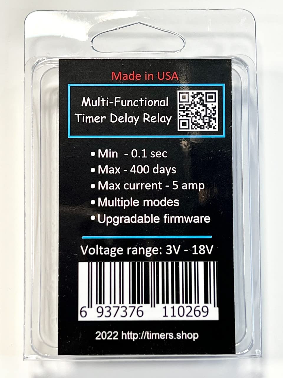 Mini Timer Time Delay Relay .1 Sec To 400 Days. 3V 12V 18V 5A. Power On ...