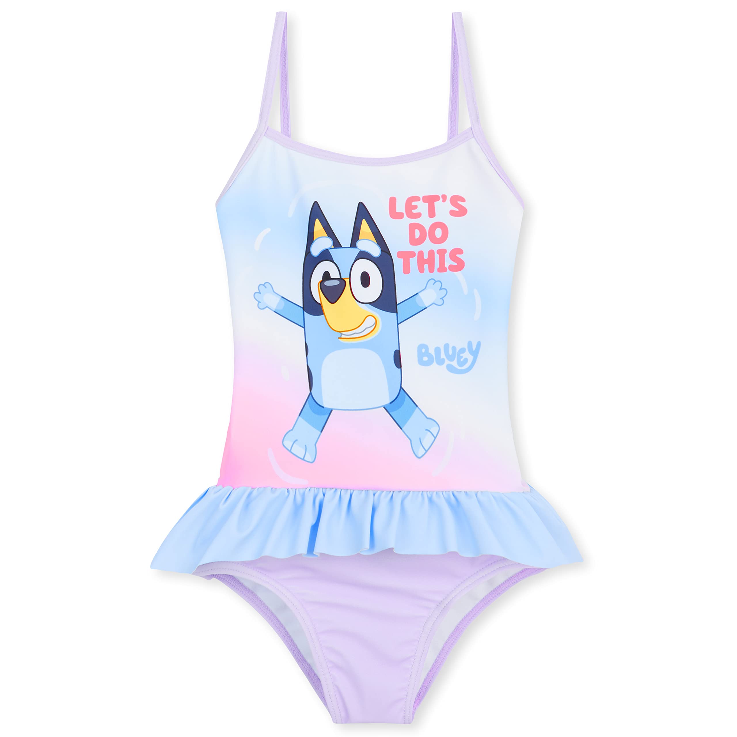 Bluey Girls Swimsuit Long Sleeve One Piece Bathing Suit or Rash Guard ...