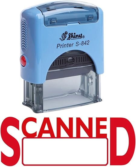 Amazon.com : Scanned Self Inking Rubber Stamp Custom Shiny Office Stationary Stamp : Office Products